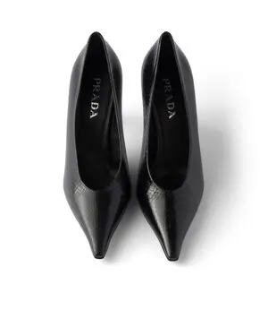Prada Ayers Leather Pointed Toe Pumps