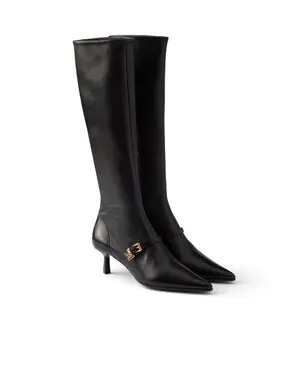Prada Stretch Nappa Leather Boots - Black