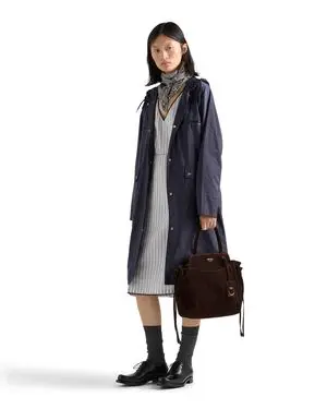 Prada Allusion Medium Suede Bag - Brown