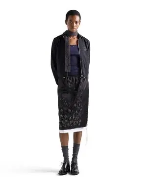 Prada Reversible Jersey Zipper Jacket With Hood