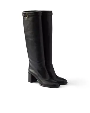 Prada Leather Boots - Black