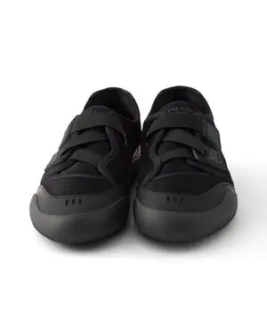 Prada Speedrock Technical Mesh And Leather Sneakers