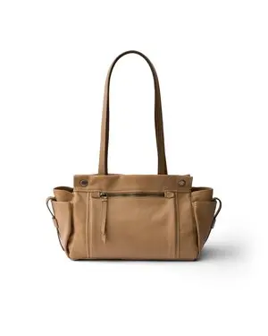 Prada Route Medium Leather Tote Bag