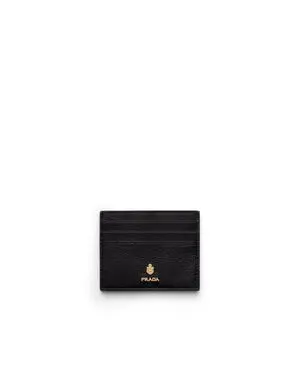Prada Leather Card Holder - Black