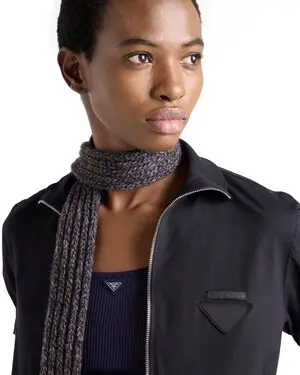 Prada Ribbed Knit Ilk Tank Top
