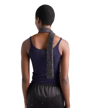 Prada Ribbed Knit Ilk Tank Top