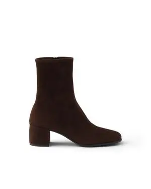 Prada Stretch Suede Booties Boots