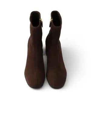 Prada Stretch Suede Booties Boots