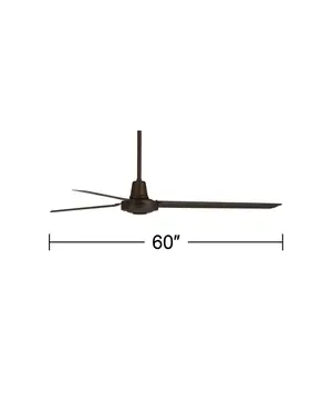 CASA VIEJA 60" Turbina Dc Bronze Ceiling Fan With 18" Downrod