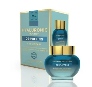 LOVERY Hyaluronic De-puffing Eye Cream Korean Skincare Hydrating Eye Treatment - Blue