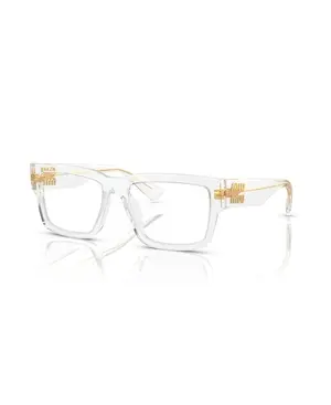 Miu Miu Rectangle Full Rim Eyeglasses - Transparent