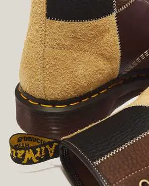 Dr. Martens 1460 Patchwork Lace Up Leather And Nubuck Boots