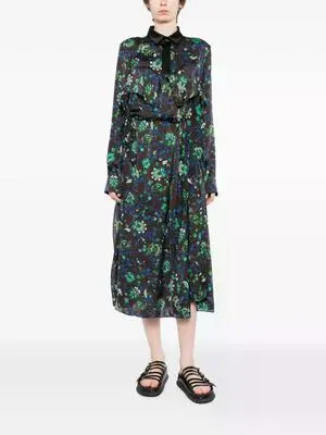 Sacai Floral-print Ruffled Dress