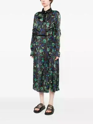 Sacai Floral-print Ruffled Dress