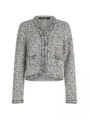 Karl Lagerfeld Bouclé-knit Cardigan - White