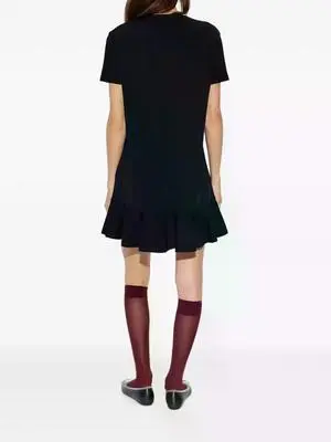 Valentino Garavani Velvet Bow Appliqué Knitted Mini Dress