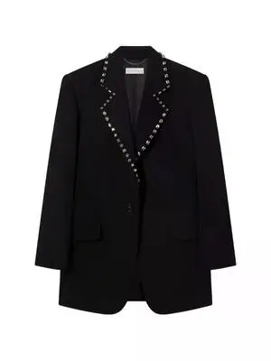 Stella McCartney Crystal-embellished Wool Blazer - Black