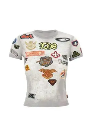 DIESEL® Patch-print T-shirt - Grey