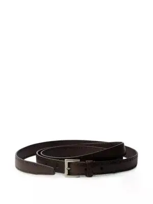 Prada Antiqued Leather Belt - Brown