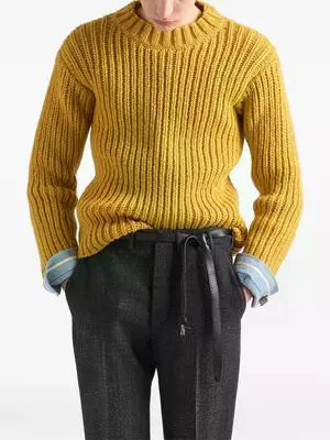 Prada Shetland Wool Crew-neck Sweater - Yellow