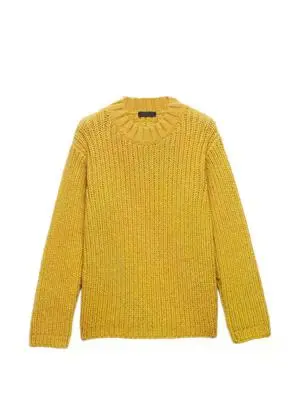 Prada Shetland Wool Crew-neck Sweater - Yellow
