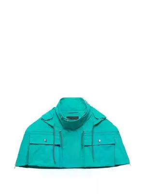 Prada Technical Fabric Capelet - Blue