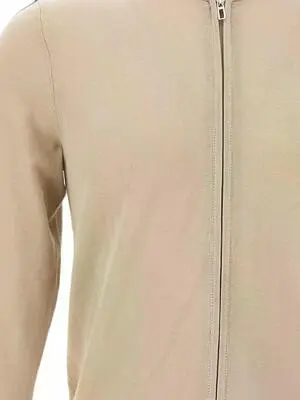 DIKTAT Zip-front Ribbed Cardigan - Neutrals