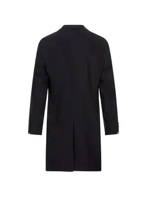 Canali Single-breasted Notched-lapels Coat - Blue