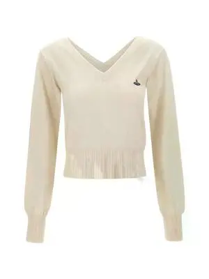 VIVIENNE WESTWOOD Beatrice V-neck Sweater - White