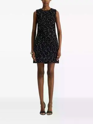 Oscar De La Renta Sequin Embellished Tweed Mini Dress