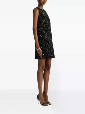Oscar De La Renta Sequin Embellished Tweed Mini Dress