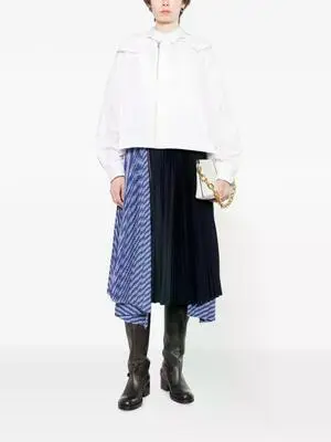 Sacai Hooded Panelled Zip Up Jacket