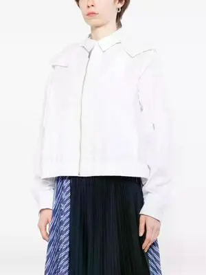 Sacai Hooded Panelled Zip Up Jacket