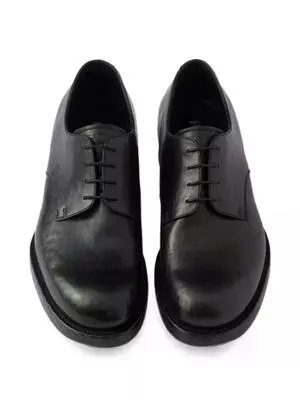 Prada Antiqued Leather Lace-up Shoes