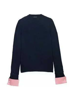 Prada Shetland Wool Crew-neck Sweater - Blue