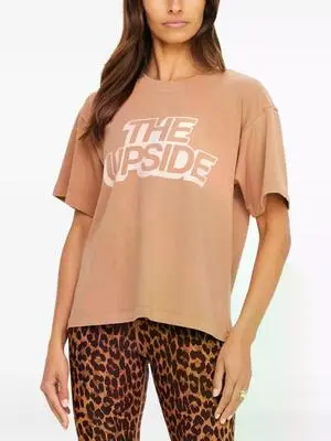 The Upside Logo-print Cotton T-shirt - Neutrals