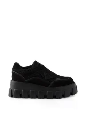 Prada Monolith Suede And Mesh Fabric Sneakers