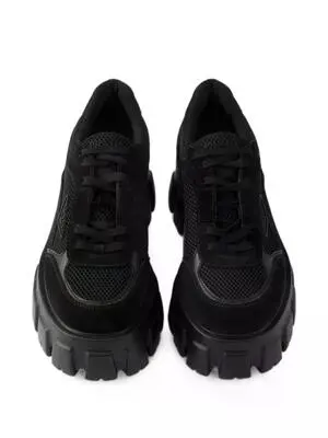Prada Monolith Suede And Mesh Fabric Sneakers