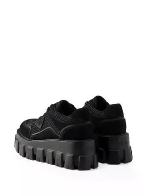 Prada Monolith Suede And Mesh Fabric Sneakers