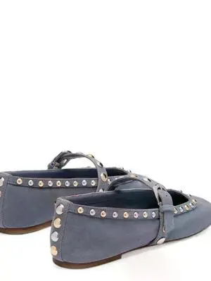 STUART WEITZMAN Perry Stud-embellished Ballet Flats
