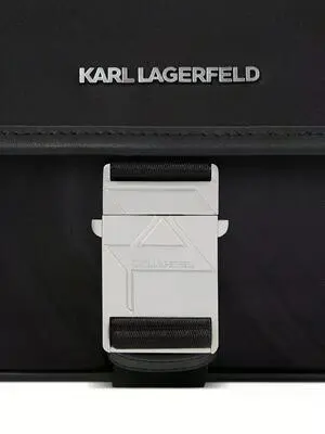 Karl Lagerfeld K/nylon Buckle Messenger Bag