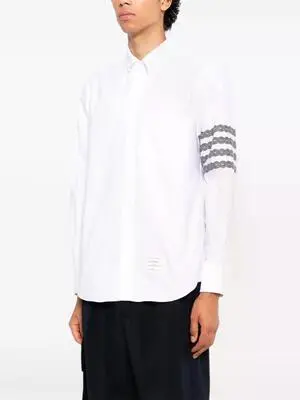 Thom Browne 4-bar Embroidered Shirt