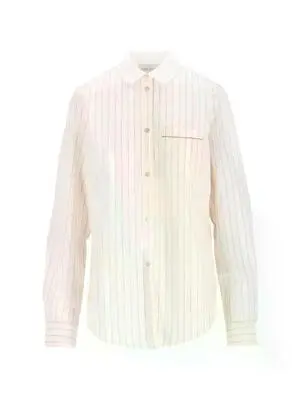 FORTE_FORTE Stripe-pattern Club-collar Shirt