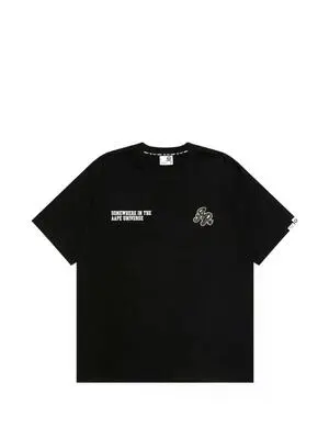 AAPE BY *A BATHING APE Logo-patch T-shirt - Black