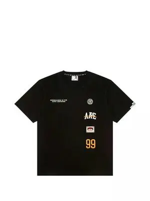 AAPE BY *A BATHING APE Logo-patch Crew-neck T-shirt - Black