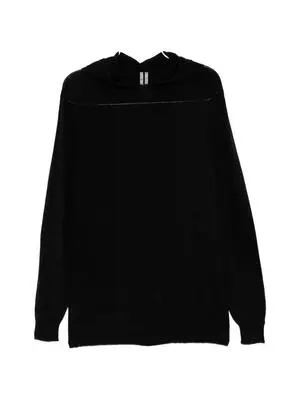 Rick Owens Knit Hoodie - Black