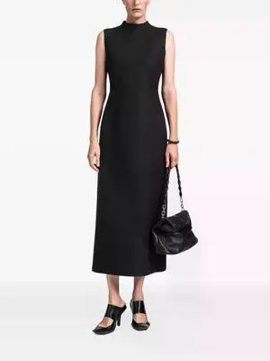 MAISON MARGIELA Sleeveless High Neck Midi Dress With Rear Zip - Black