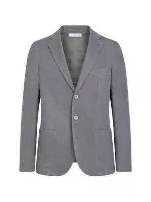 MANUEL RITZ Single-breasted Notched-lapel Blazer - Grey