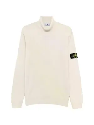 Stone Island 5100025 Light Pure Rws Wool Regular-fit Turtleneck Sweater - Neutrals