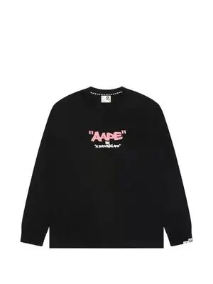 AAPE BY *A BATHING APE Graphic-print Long-sleeve T-shirt - Black